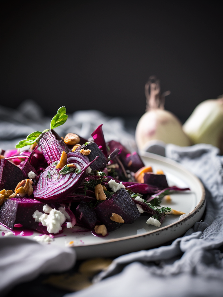 Zesty Beetroot and Fennel Salad with Chevre and Crunchy Walnuts ...