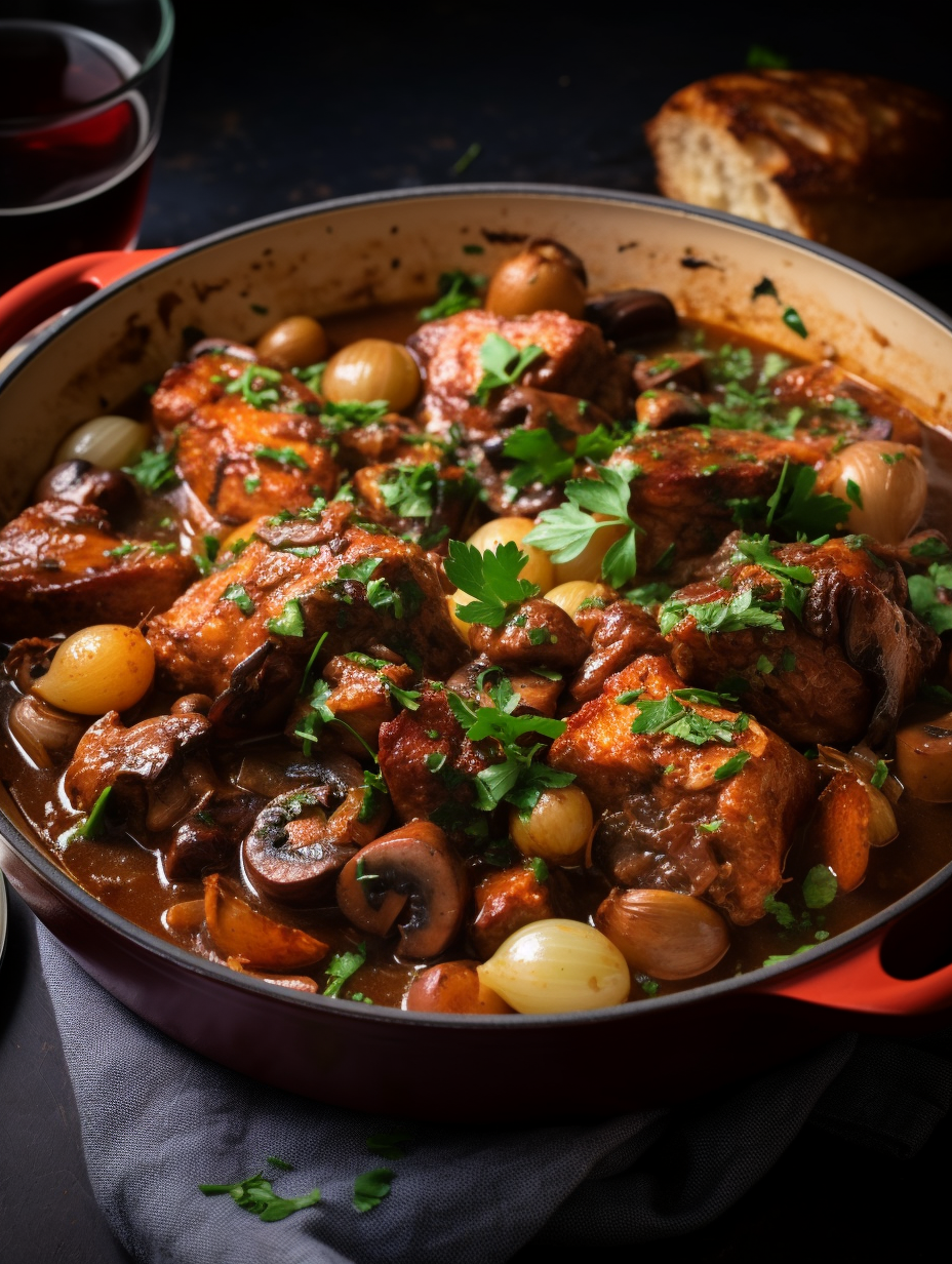 Rustic French Chicken in Red Wine (Coq au Vin Variant) - Silver Fork ...